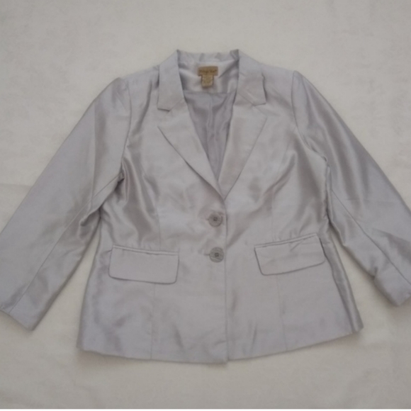 Midnight Velvet | Jackets & Coats | Silver Metallic Blazer Midnight ...